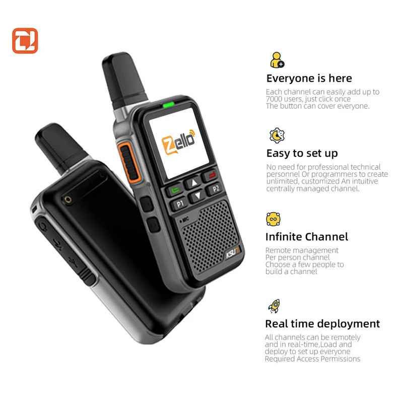 KSUT ZL38 LTE Walkie Talkies Long Range 100 Miles Zello Network Radio PTT Button WiFi POC ...