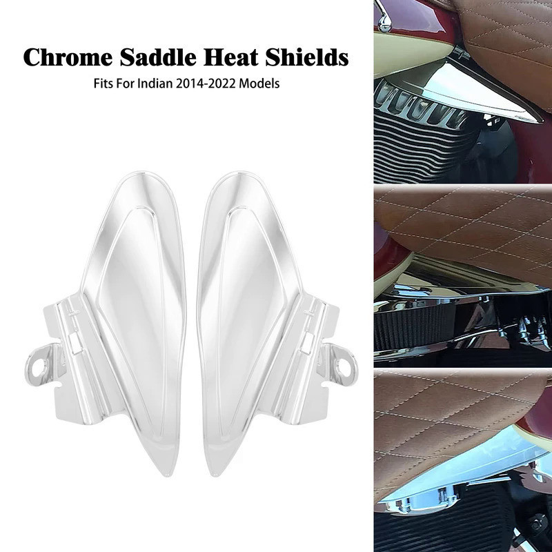 CM Motorcycle Saddle Shield Heat Deflectors Reflective ABS Chrome For ...