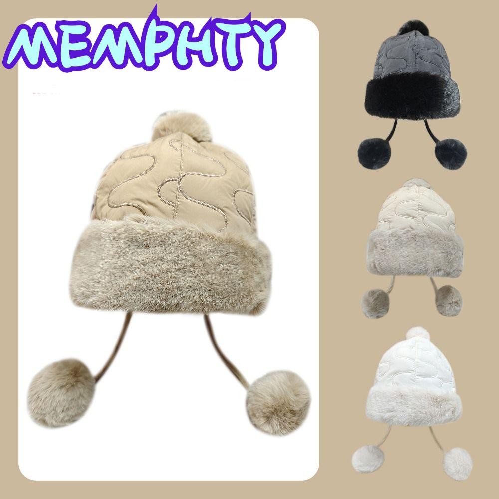หมวกป้องกันหู SOFTNESS, ผู้หญิงฤดูหนาวกลางแจ้งตุ๊กตา Earflap, Thicken ...
