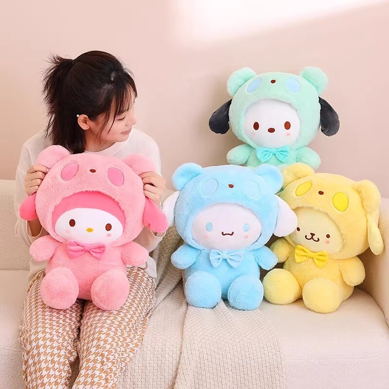 แปลงร่างเป็นตุ๊กตาหมีขาว Kuromi Pacha Dog Plush ของเล่นเด็กของขวัญวัน ...