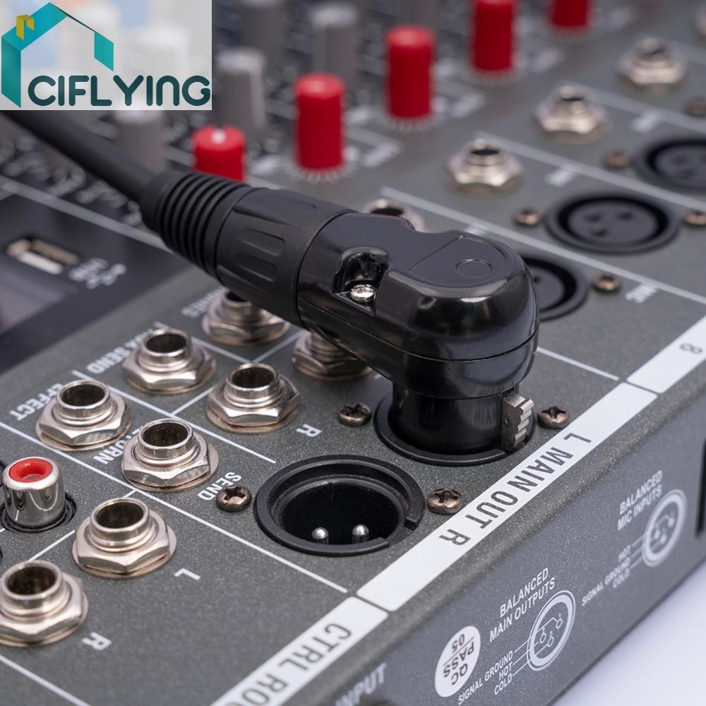 90 องศา XLR หญิงตรง XLR ชาย 3 พินสายไมค์ 0.3/1.8M สายสัญญาณเสียง ...