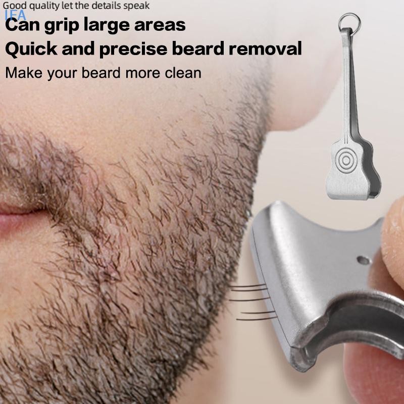 IFA สแตนเลสสตีลแบนเครื่องมือเคราถอนขนคิ้วคุดกําจัดขนคิ้วคลิป Man Beards ...
