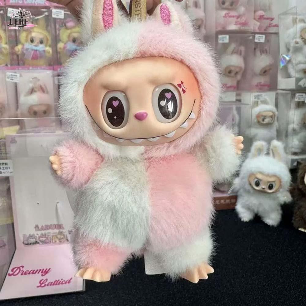 JEREMY1 Labubu ตุ๊กตาพวงกุญแจ,การ์ตูน Pop Mart สะสมสีชมพู Labubu ตุ๊กตา ...