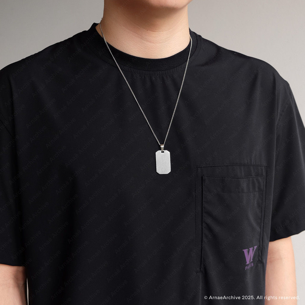 Arnaé Archive Echo Tag สร้อยคอ สร้อยคอ Unisex สร้อยคอป้องกันสนิมสแตนเลส ...