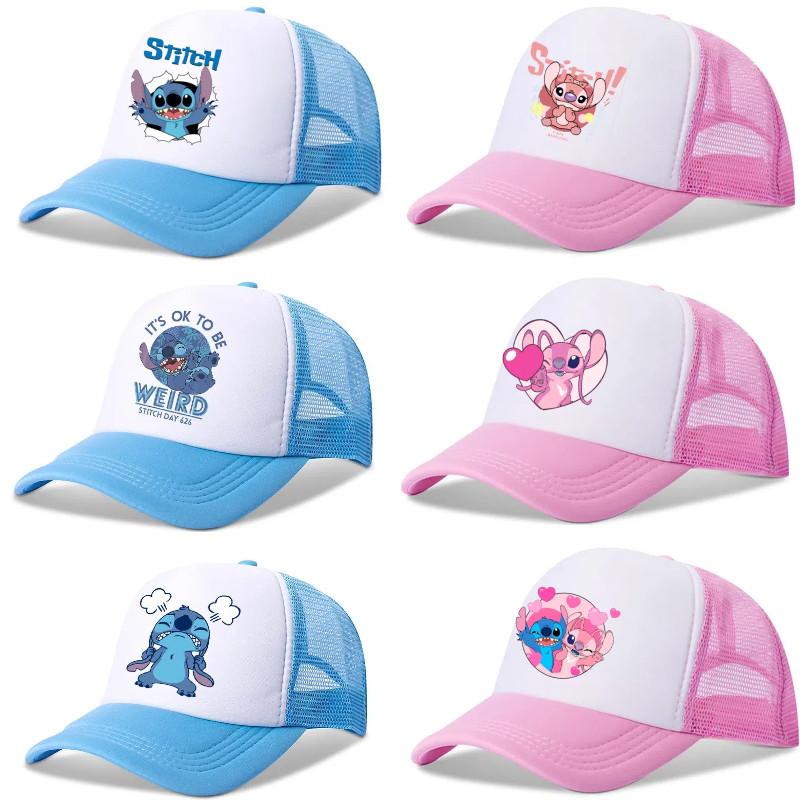 Disney Stitch เบสบอลหมวกเด็กการ์ตูน Breathable ตาข่าย Breathable Sun ...