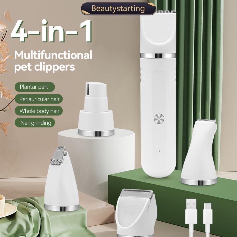 Beautystarting สัตว์เลี้ยงไฟฟ้า Push Clippers พร้อมไฟ Led เท้าผม Trimmer Professional Care ...