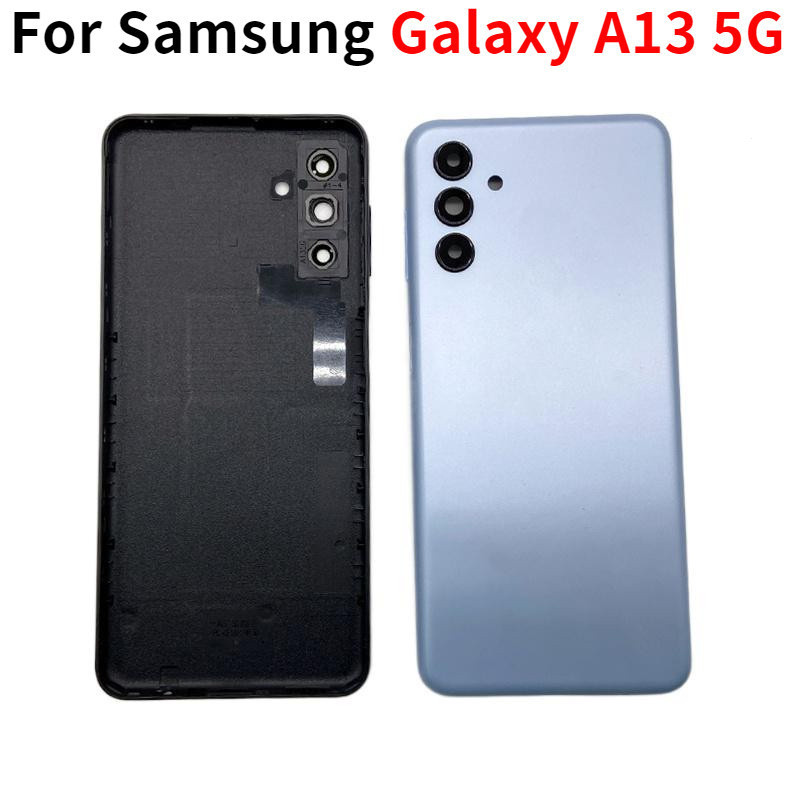สําหรับ Samsung Galaxy A13 5G A136 ฝาหลังแบตเตอรี่ด้านหลังประตูเปลี่ยนฝาครอบเลนส์กล้องสําหรับ ...