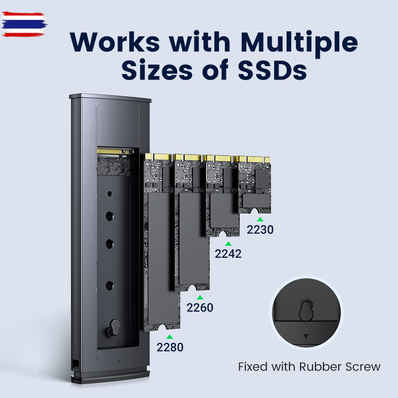 UGREEN ที่ใส่ ssd m.2 แพกพา 10Gbps M.2 NVMe PCIe SSD Enclosure Case USB ...