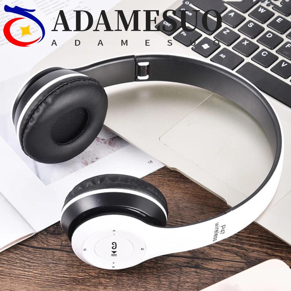 ADAMESUO P47 ชุดหูฟังบลูทูธ,หัวติดตั้งเสียงไฮไฟ P47 หูฟัง,เพลงสเตอริโอสามารถเสียบสาย Vintage พับ ...