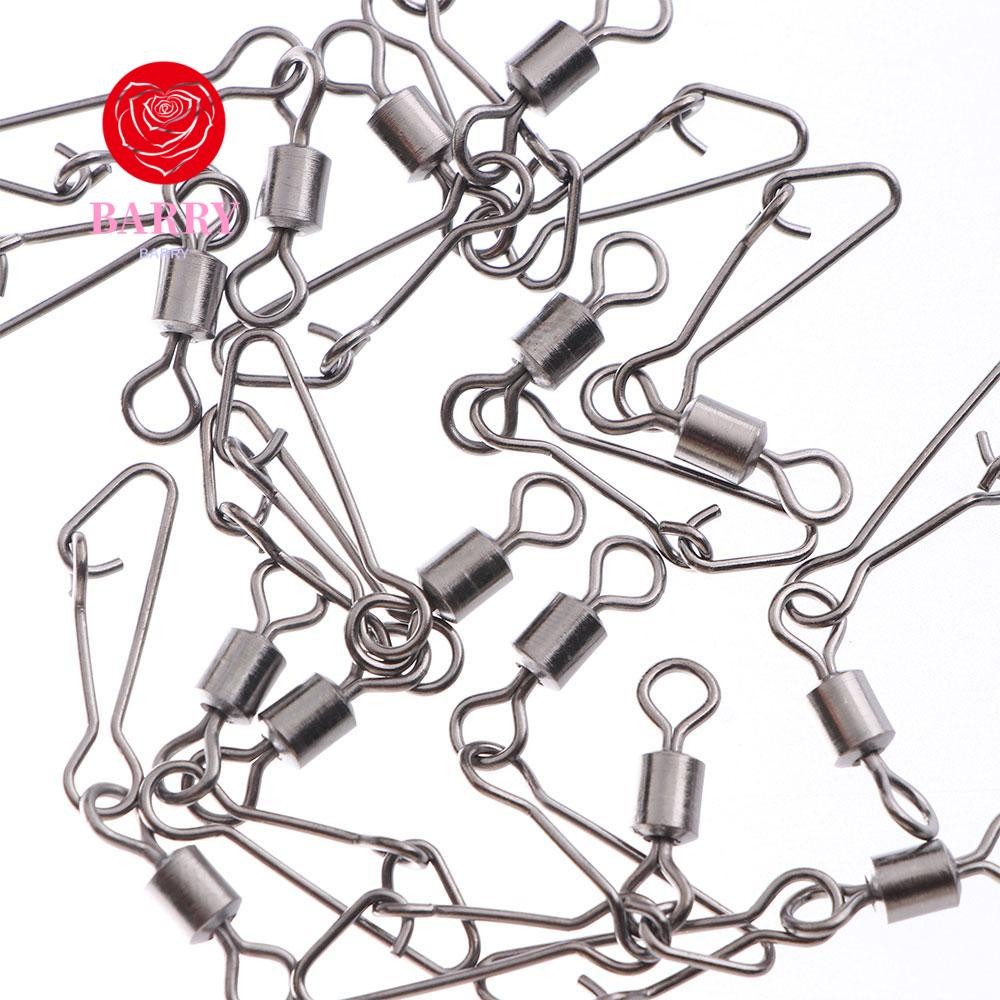 BARRY Connector ประมง เครื่องมือ ทนทาน Interlock Rolling Swivel Fishing Hook Swivels | Shopee ...