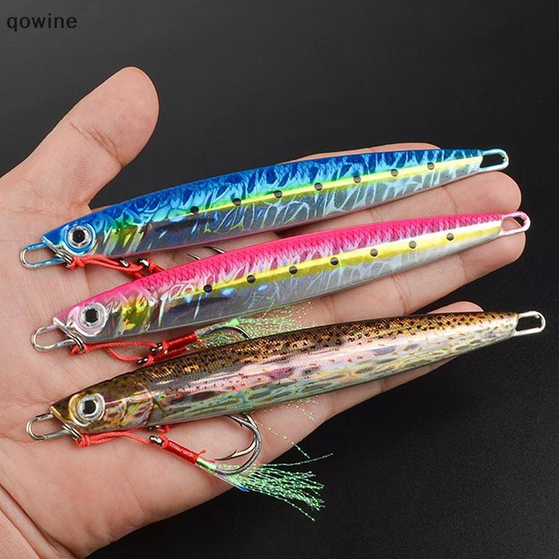[qowine] 1 ชิ้น 3D โลหะ 60g 12 ซม.ทะเลชีวเลียนแบบปลาแผ่นเหล็กเหยื่อเหยื่อตกปลาล่อหลายสีให้เลือก ...