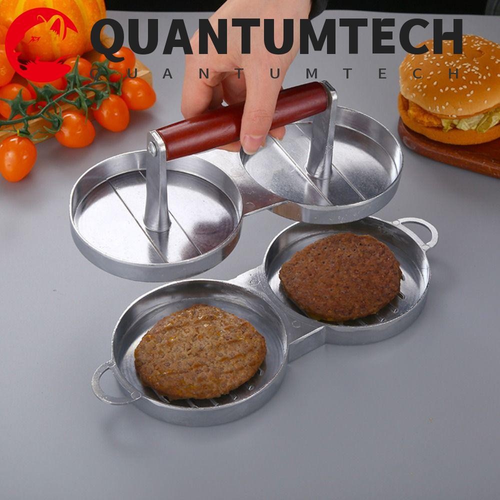 QUANTUMTECH แฮมเบอร์เกอร์ Patty Maker แม่พิมพ์, รอบ Non-Stick Manual พายเนื้อกดแม่พิมพ์ ...
