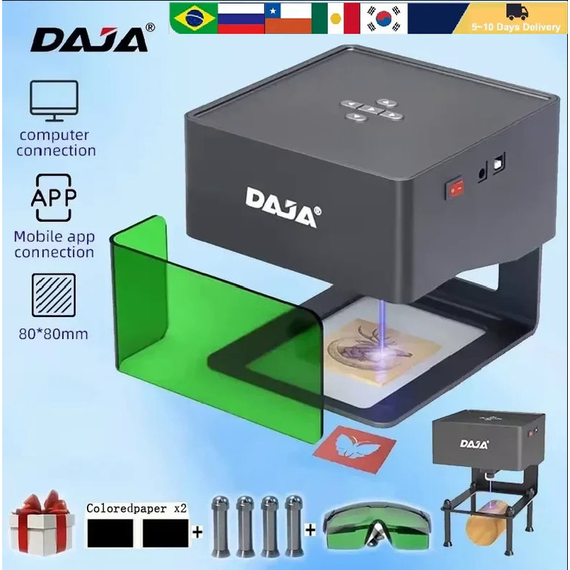 DAJA DJ6 Laser Engraver Diy Laser Engraving Machine Fast Mini Logo Mark ...