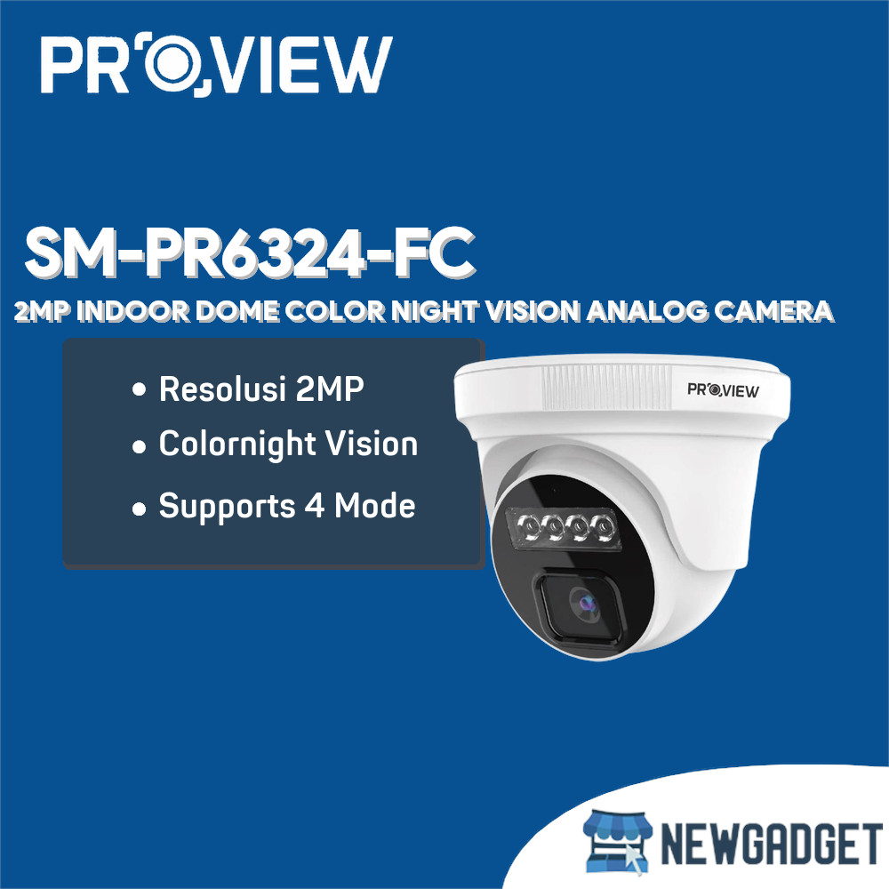 Proview SM-PR6324-FC 2MP INDOOR DOME COLOR NIGHT VISION ANALOG CAMERA ...