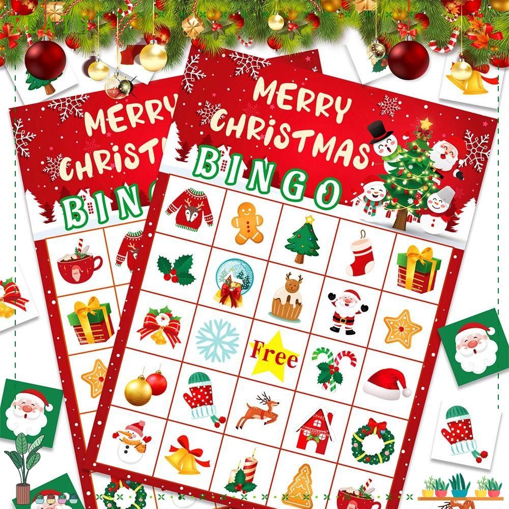 Teath 2025 การ์ดเกมบิงโก, Navidad Merry Christmas Christmas Christmas ...
