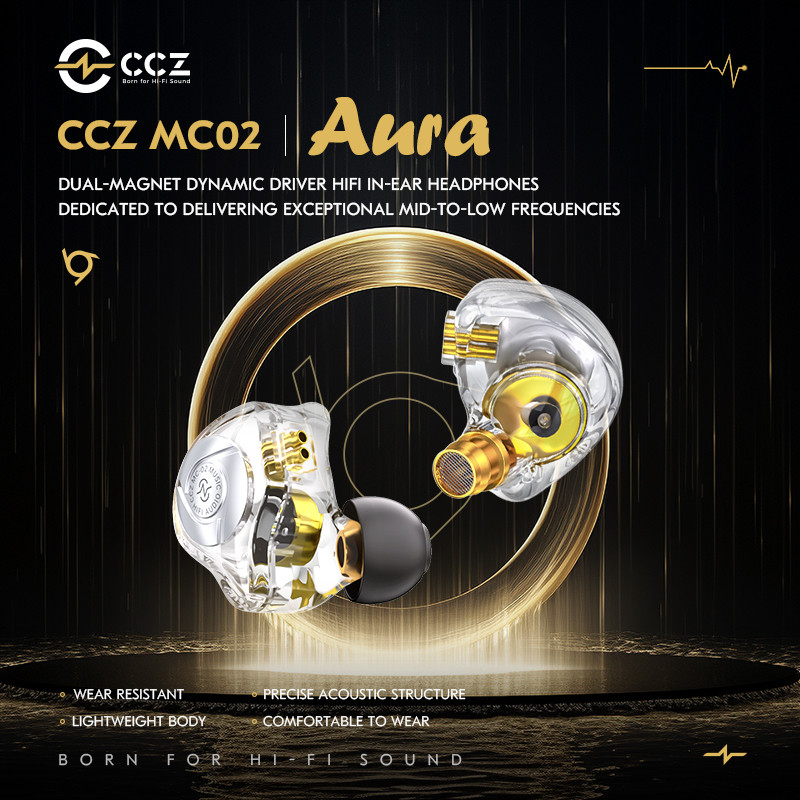 Ccz MC02 Dual-Magnet Dynamic Driver HIFI หูฟังชนิดใส่ในหู 10 มม.Dual ...