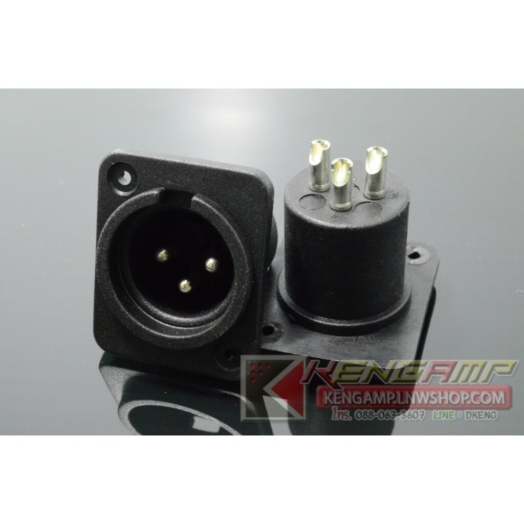 (1ตัว) [PJ] LIDGE YM-050 ปลั๊ก XLR ตัวผู้ 3 ขา สำหรับติดแท่น | Shopee Thailand