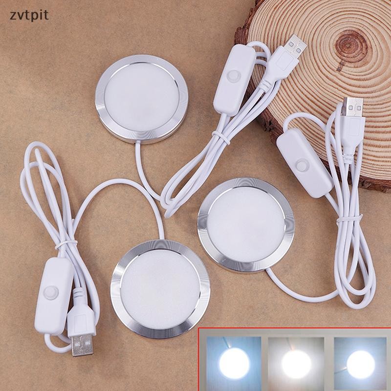 [ZPT] สวิตช์ USB 5V LED ภายใต้ตู้ Puck Light 3W Spotlight Display Case ...