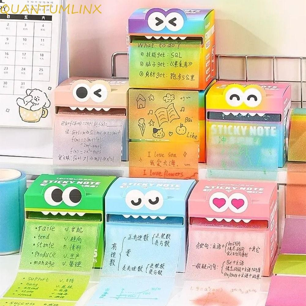 Quantuml 105Sheets สีสัน Memo Pad, Pearlescent Creative Pull-out Sticky ...