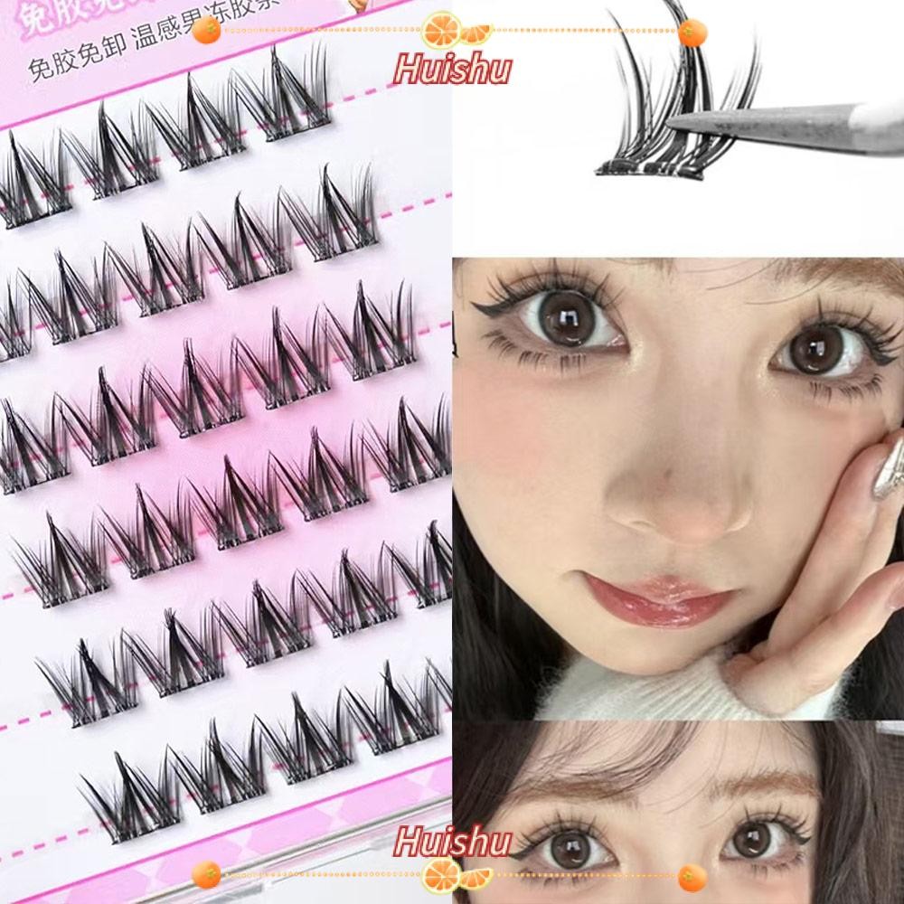 HS Self Adhesive Cluster Lashes, กดบนไม่ต้องใช้กาวขนตาปลอม, Beginner-Friendly Natural Look ...