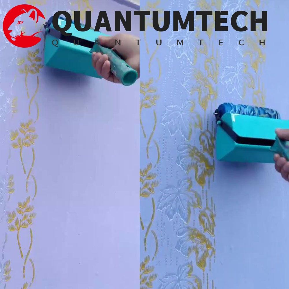 QUANTUMTECH เครื่องมือสีที่มีประโยชน์ 1 ชิ้นผนัง DIY ดอกไม้รูปแบบลูกกลิ้งทางเลือกสีประหยัดแรงงาน ...