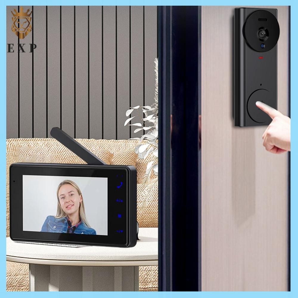 [explosion1.th] หน้าจอ IPS ขนาด 4.3 นิ้วกล้องวิดีโอไร้สาย 2.4G Wi-Fi Video Intercom Doorbell ...
