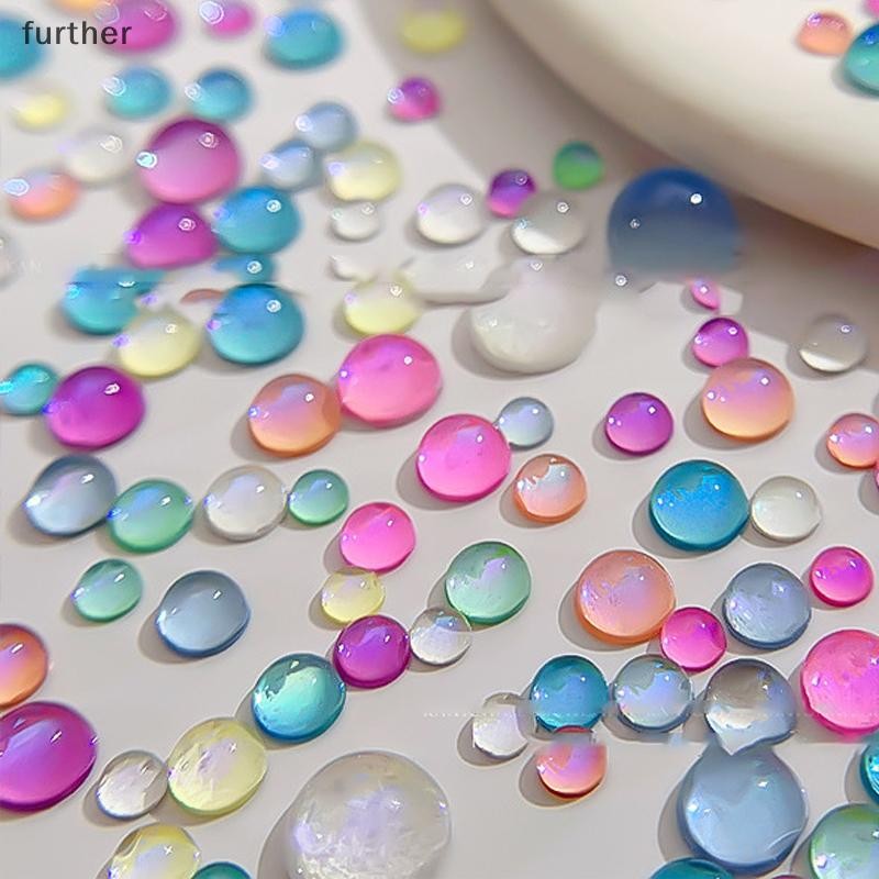 [further] อุปกรณ์ทําเล็บลูกปัดฟองนางเงือกสีสันสดใส Flat Candy สี Semi ...