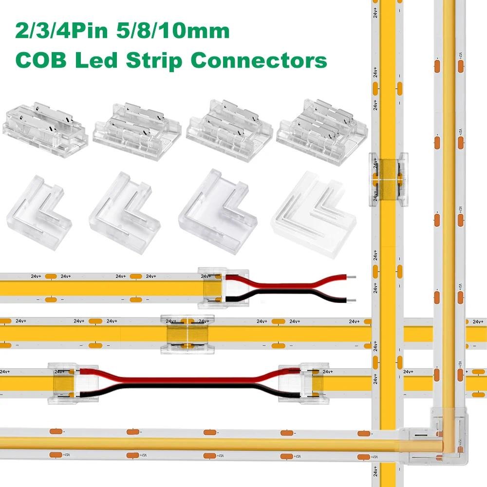 5pcs 2pin 3pin 4pin COB ไฟ Led Strip ขั้วต่อสายไฟ 5 มม./8 มม./10 มม. ...
