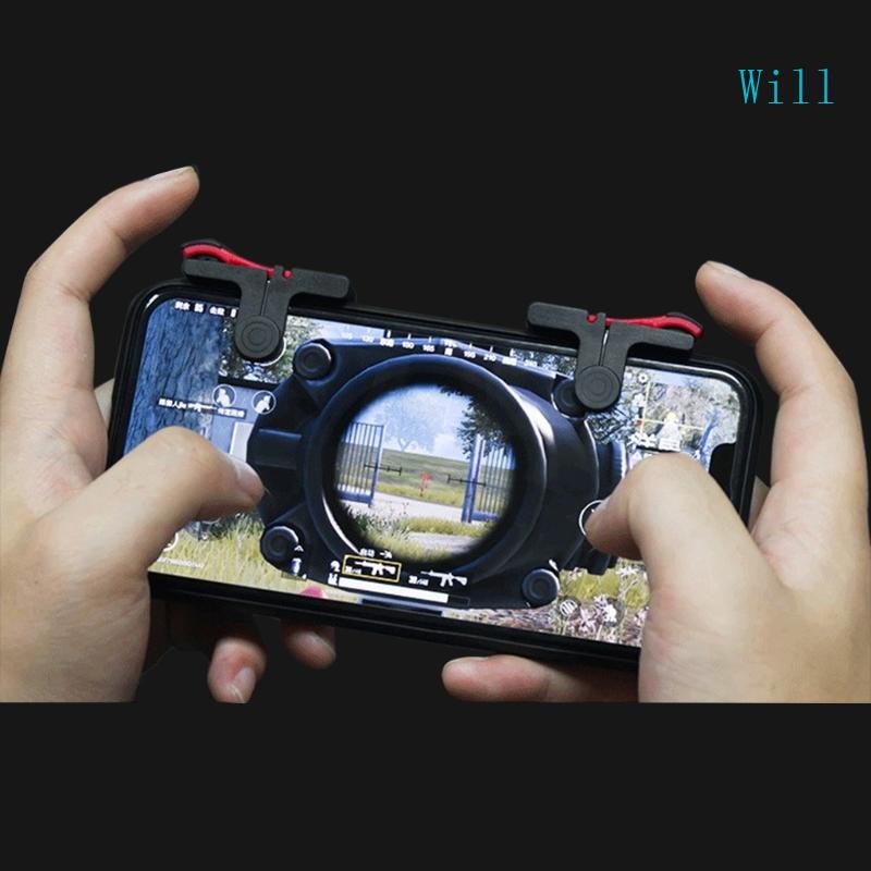 จะgamepad Trigger Aimปุ่มControllerสําหรับโทรศัพท์แบบพกพาHandleเกมมือ ...