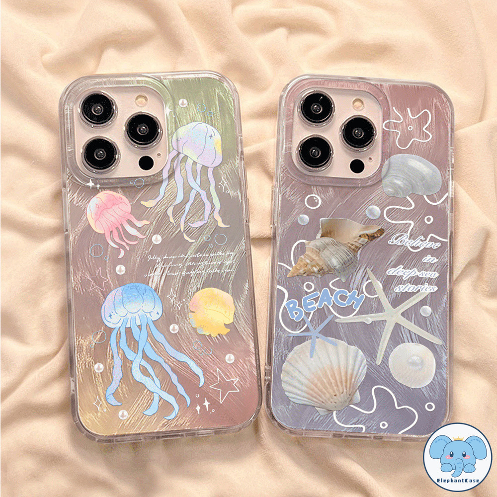 แฟชั่นแมงกะพรุนเคสOPPO A17 A7 A60 A16K A1K A38 A3s A98 A15 A58 A9 A78 A57 A31 Reno 5 11 10 6 8T ...