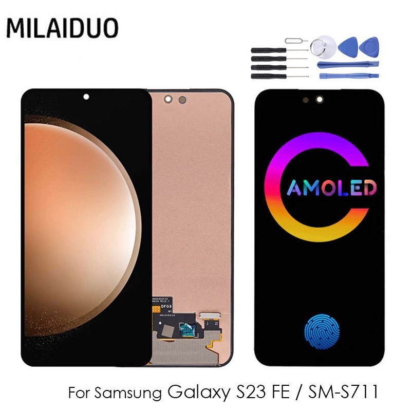 SAMSUNG Original AMOLED/OLED/TFTสําหรับSamsung Galaxy S23 FE LCD S711B ...