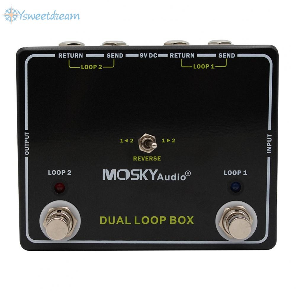 Dual Reverse Loop Box อเนกประสงค์กีตาร์เอฟเฟกต์ Loop Switcher Pedal ...