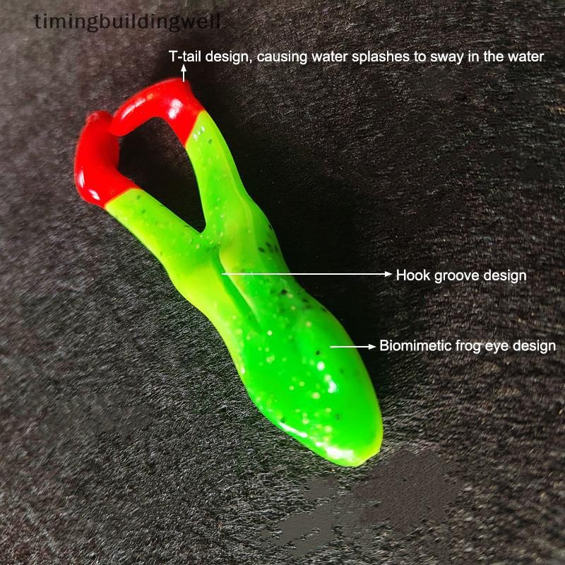 Twth 4pcs Floating Kick Frog Road Runner เหยื่อลอย Thunder กบ Bionic ...