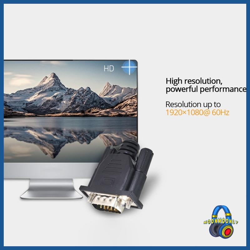 MOON Virtual Display Adapter VGA Monitor Dummy Plug Headless Display ...
