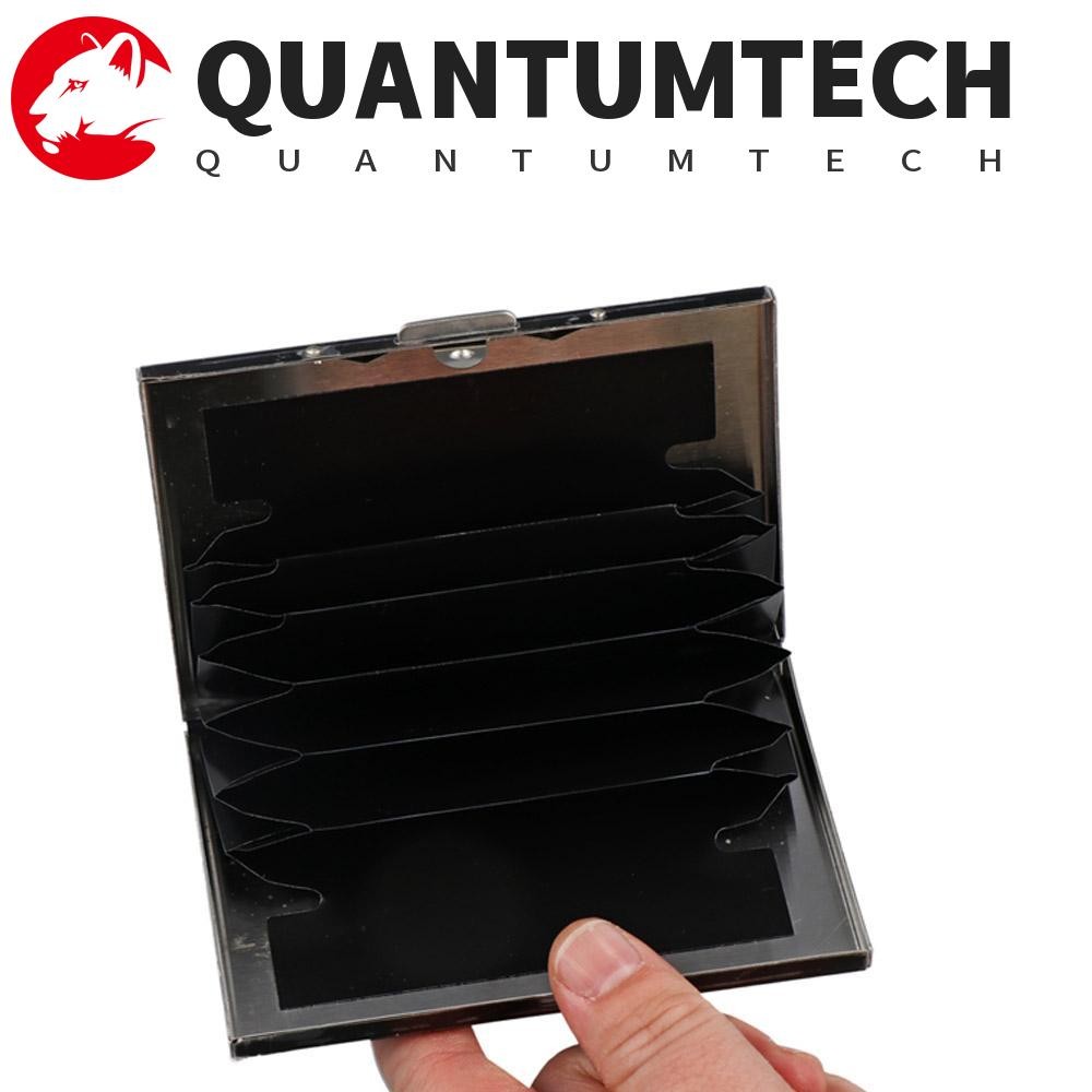 QUANTUMTECH ธุรกิจผู้ถือบัตรหนังสือเดินทางสแตนเลส 6 การ์ดอุปกรณ์เสริมการเดินทาง Multi-Card บิต ...