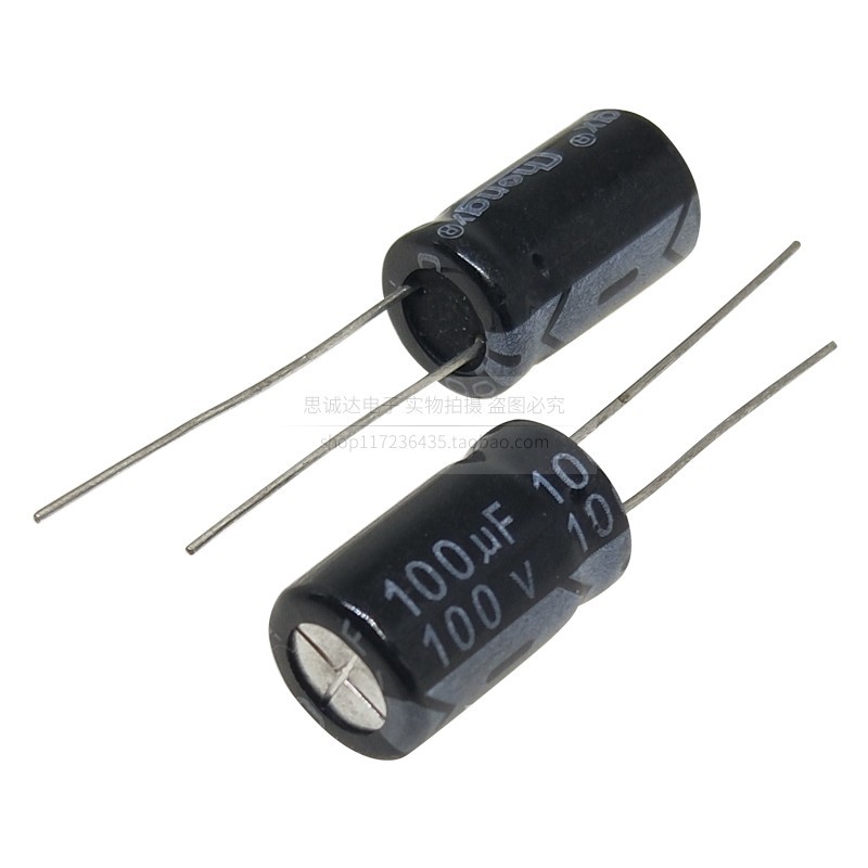 100V100UF In-Line Aluminium Electrolytic Capacitor 10 * 17MM Volume ...