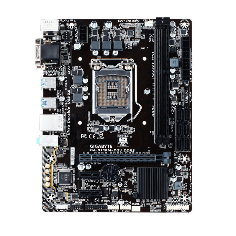 [ใหม่] เมนบอร์ด GIGABYTE B150M-D2V DDR3 LGA 1151 2xDDR3 DIMM โดยใช้ชิป ...