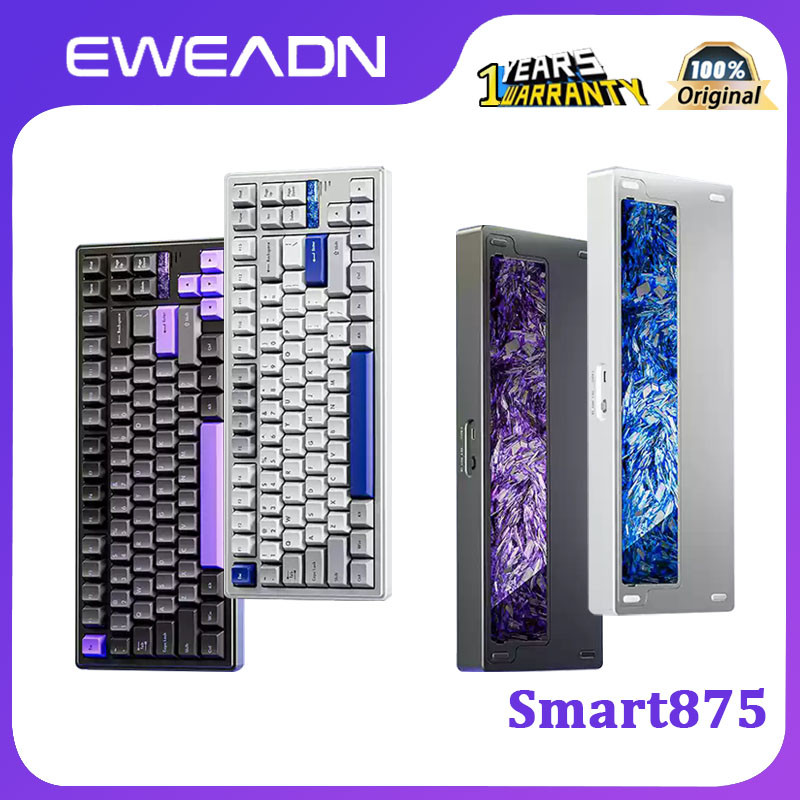 Eweadn Smart875 Aluminium Turd คีย์บอร์ดเชิงกลสําเร็จรูปแบบกําหนดเอง โครงสร้างปะเก็น 75 พร้อม ...