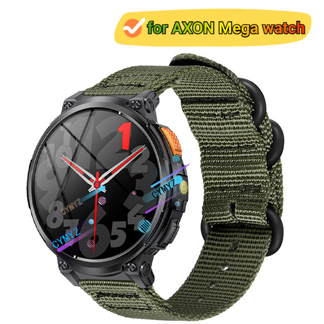 Axon Mega Smart Watch strap สายไนลอน AXON Mega SmartWatch strap สายรัด ...
