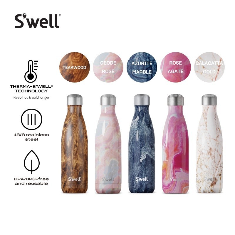Swell 18/8 Stainless Steel Triple Layered Bottle with Therma-Swell ...