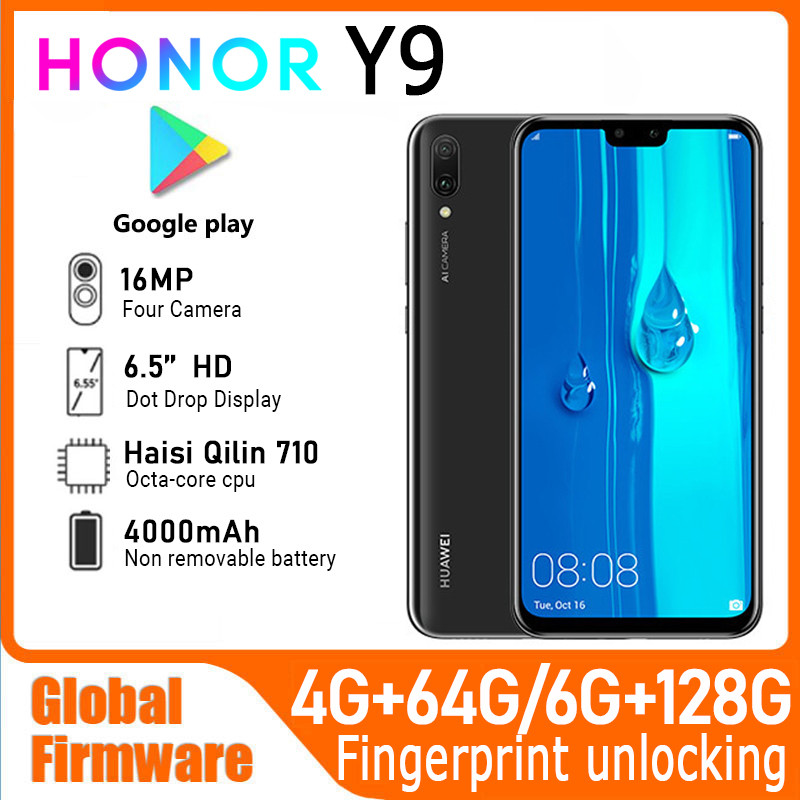 Honor Y9-2019 สมาร์ทโฟน Global Firmware Haisi Qilin 710 กล้องหน้า 6.5 ...