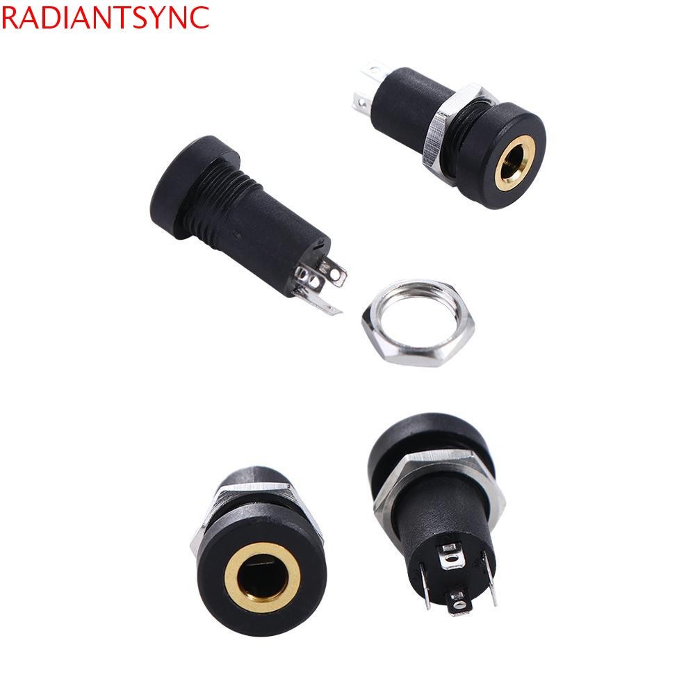 Radiantsync แจ็คเสียง 3.5 มม.ปากปิดทอง 3 พินผลิตภัณฑ์เสียงอุปกรณ์เสริมตัวเชื่อมต่อเสียง 3 เสา DC ...