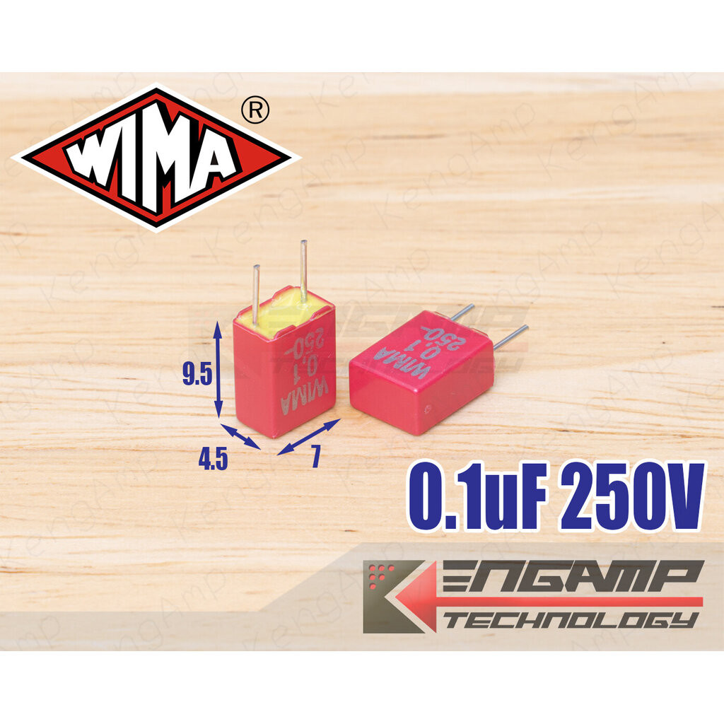 (10ตัว) [F-CAP] 0.1uF/250V WIMA MKS2 4.5x7x9.5mm P=5 | Shopee Thailand