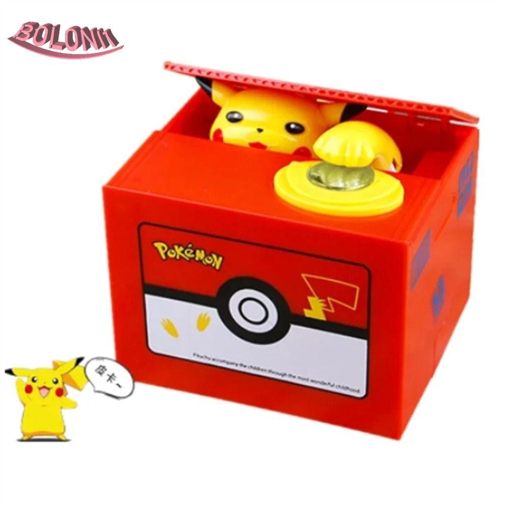 BO Pikachu Piggy Bank ของขวัญวันเกิดเด็ก Pikachu Action Figure กล่อง ...