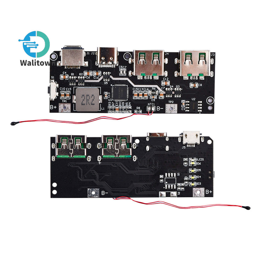 22.5w Power Bank 5-Port Bidirectional Fast Charging โมดูลพลังงานมือถือแผงวงจร DIY เมนบอร์ด QC4.0 ...