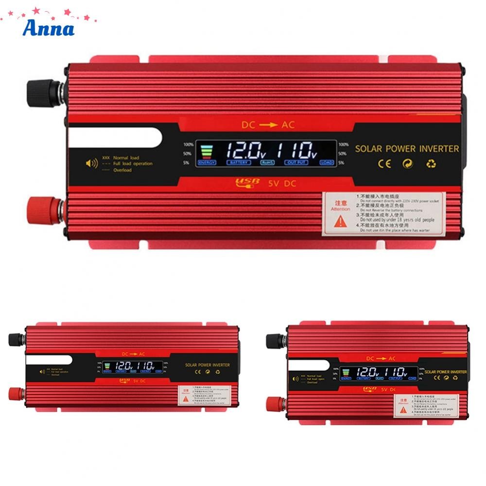 【Anna】Easy Installation 6000W Car Inverter 12v24v to 110v Solar Home ...