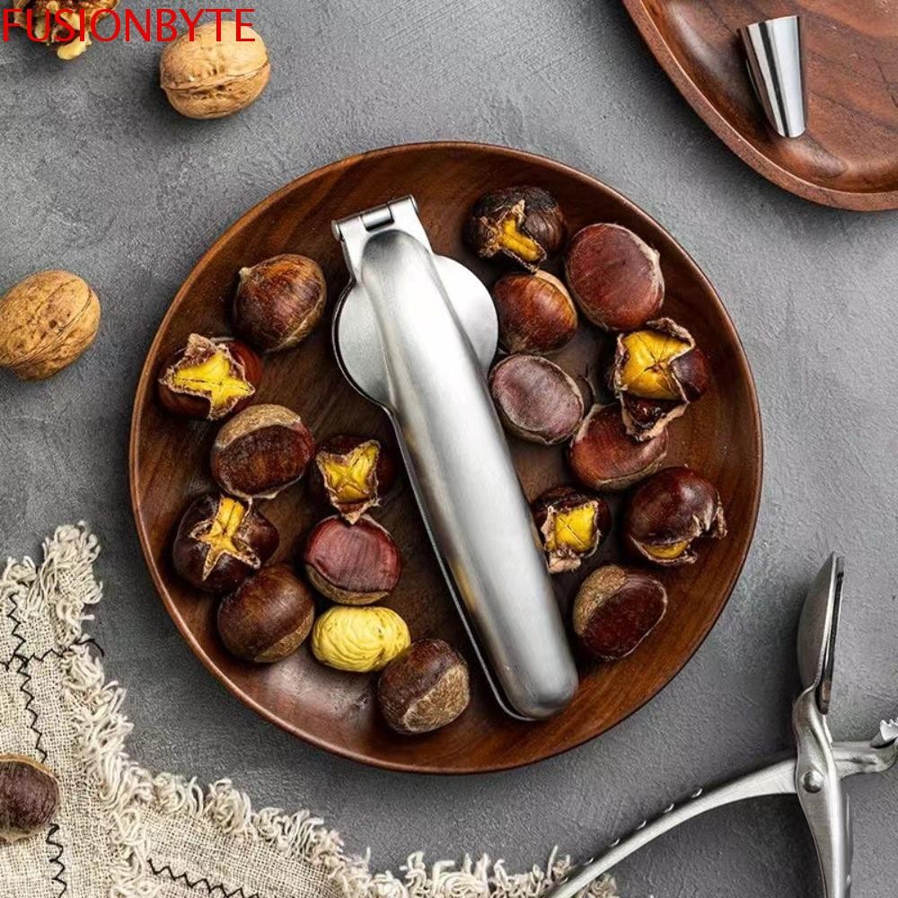 Fusionbyte สแตนเลส Chestnut Sheller, 2 in 1 Cross Sawling Chestnut Clip ...