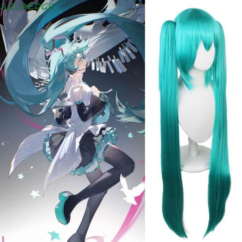 Aquaedge Hatsune Miku คอสเพลย์วิกผม, อะนิเมะตรง Vocaloid วิกผมยาว ...
