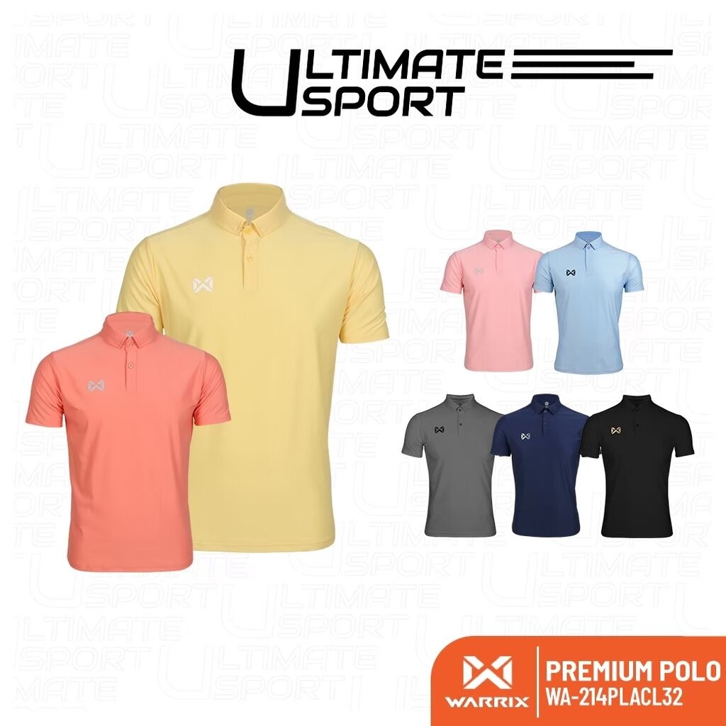 WARRIX เสื้อสปอร์ตโปโลวาริกซ์ สีล้วน ใส่สบาย รุ่น PLA332 (WA-214PLACL32) สีล้วน FLEX 3D วอริกซ์ ...