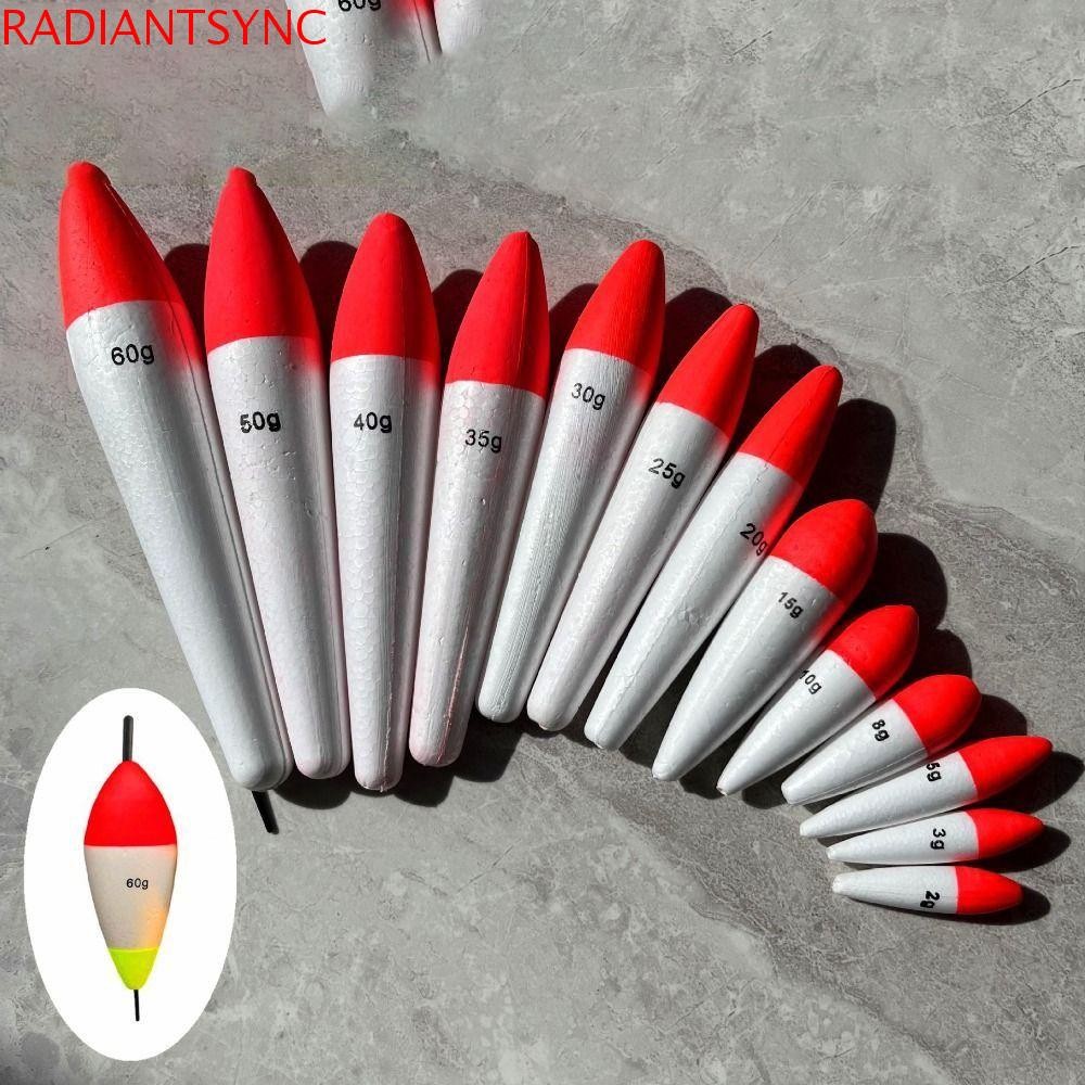 Radiantsync 5 ชิ้นโฟมตกปลาลอย, 2 กรัม-60 กรัมตกปลาลอย Bobber, ทุ่นลอยน้ําโฟมแข็งน้ําหนักเบาสูง ...